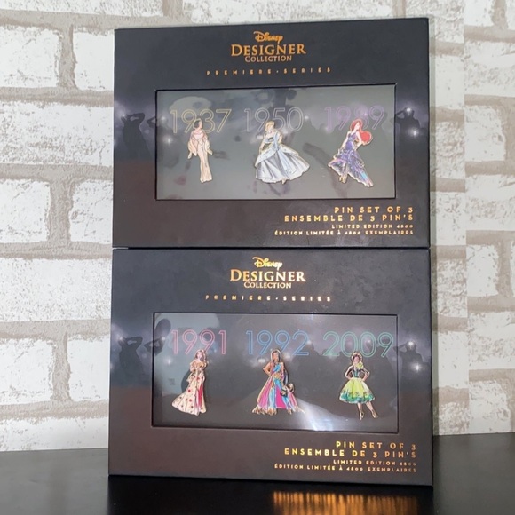 Disney | Jewelry | Disney Designer Princess Premiere Series Pins ...